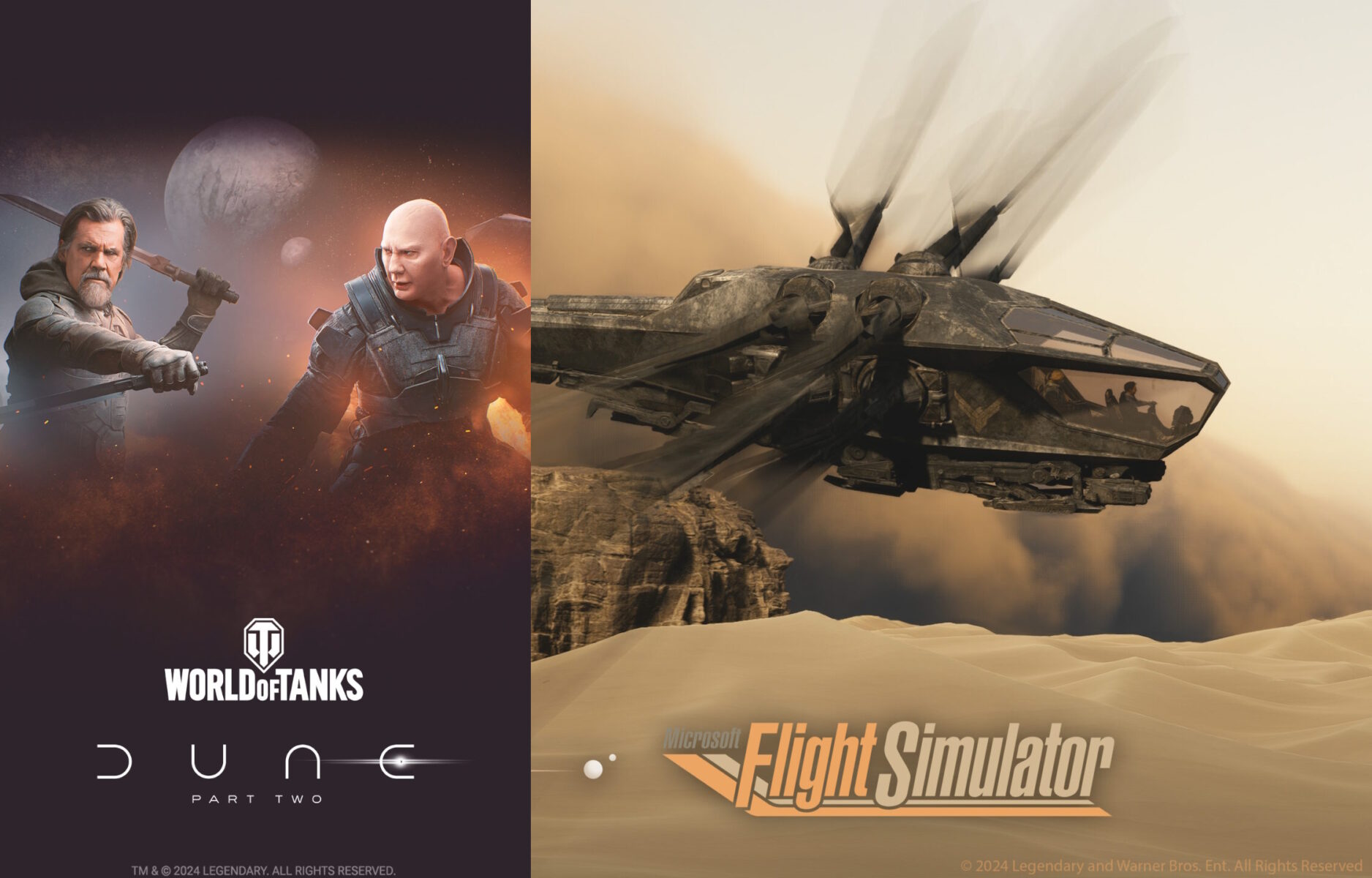 Dune: Part Two poposește în World of Tanks și Microsoft Flight ...